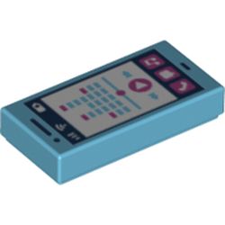 LEGO PART 3069bpr0302 Tile 1 x 2 with Smart Phone, Phone, Speech Bubble ...