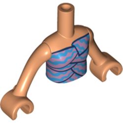 LEGO PART 92456c01pr0361 Minidoll Torso Girl, Lavender/Blue Bathing ...
