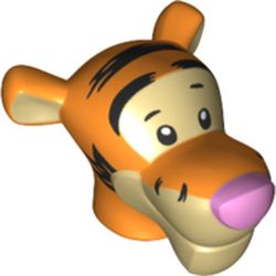 LEGO PART 74606pr0001 Minifig Head Special, Tigger | Rebrickable ...