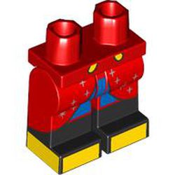 LEGO PART 970c22pat03pr2450 Hips with Red Legs and Black Boots Pattern ...