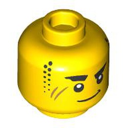 LEGO PART 28621pr3991 Minifig Head Arin, Thick Raised Eyebrows, Smirk ...