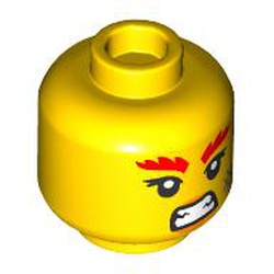 LEGO PART 28621pr3996 Minifig Head Wildfyre, Red Eyebrows, Scar, Angry ...