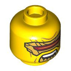 LEGO PART 28621pr3986 Minifig Head Rapton, Gold and Dark Red Visor ...