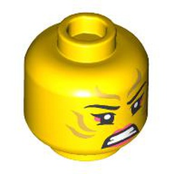 LEGO PART 28621pr3985 Minifig Head Sora, Coral Eyeshadow and Lips, Gold ...