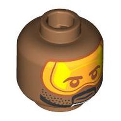 LEGO PART 28621pr4193 Minifig Head Captain Porter, Black Beard ...