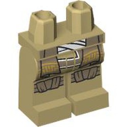 LEGO PART 970c26pr0001 Hips and Tan Legs with Dark Tan Robe Ends, Knee ...