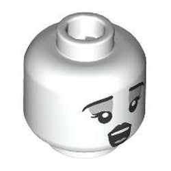 LEGO PART 28621pr4287 Minifig Head Choir Ghost, Black Eyebrows, Lips ...