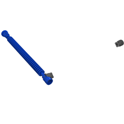 LEGO PART 758c03 Flexible Ribbed Hose 8mm Ends 12L with Tabbed Black ...