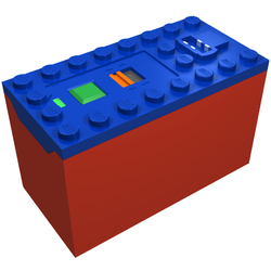 LEGO PART 64228c01 Battery Box, 9V with Red Bottom [6 x AAA ...
