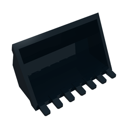 LEGO PART 21709 Construction Vehicle Bucket 3 x 6 with 7 Hinge Teeth ...