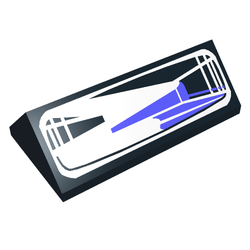 LEGO PART 3041pr0001 Slope 45° 2 x 4 Double with Blue and White ...