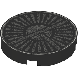 LEGO PART 4150pr0033 Tile Round 2 x 2 with Silver Thin-Bladed Fan Print ...