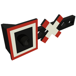 LEGO PART 512pr0001 Train 12V Level Crossing Sign with Red/White Print ...