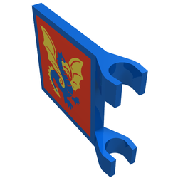 LEGO PART 2335pr0009 Flag 2 x 2 Square [Thin Clips] with Red Square and ...