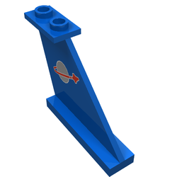 LEGO PART 2340pr0001 Tail 4 x 1 x 3 with Classic Space Logo Print ...