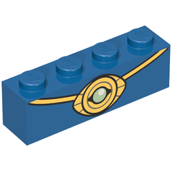 LEGO PART 3010pr0202 Brick 1 x 4 with Eye of Agamotto print ...