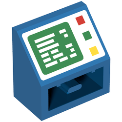 LEGO PART 3660pr0001 Slope Inverted 45° 2 x 2 with Computer Screen and ...