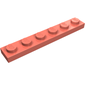 LEGO PART 3666 Plate 1 x 6 | Rebrickable - Build with LEGO