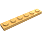 LEGO PART 3666 Plate 1 x 6 | Rebrickable - Build with LEGO