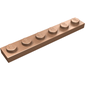 LEGO PART 3666 Plate 1 x 6 | Rebrickable - Build with LEGO