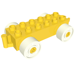 LEGO PART 11248c05 Duplo Car Base 2 x 6 with Fake Bolts, Open Hitch End ...