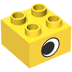 LEGO PART 3437pr0055 Duplo Brick 2 x 2 with Eye without White Spot ...