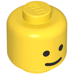 LEGO PART 3626apr0001 Minifig Head Standard Grin Print [Solid Stud ...
