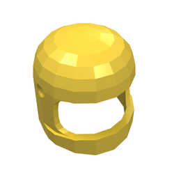 LEGO PART 3842b Helmet Classic with Thick Chin Guard and Visor Dimples ...