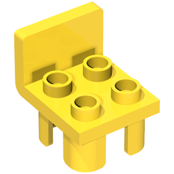 LEGO PART 6478 Duplo Chair with 4 Studs and Squared Back | Rebrickable ...