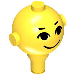 LEGO PART 685pr0004 Homemaker Figure Head with Eyes, Eyebrows and Smile ...