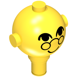 LEGO PART 685pr0002 Homemaker Figure Head with Eyes, Glasses and Smile ...
