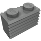 LEGO PART 2877 Brick Special 1 x 2 with Grille | Rebrickable - Build ...