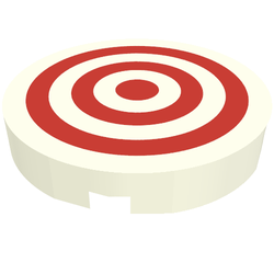 LEGO PART 14769pr1079 Tile Round 2 x 2 with Bottom Stud Holder with Red ...