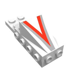 LEGO PART 2336pr0002 Brick Special, Cockpit Space Nose with Silver and ...