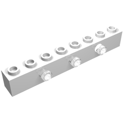 LEGO PART 2500c01 Light Brick 1 x 8 [3 Prisms] | Rebrickable - Build ...