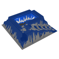 LEGO PART 2552pr0001 Baseplate Raised 32 x 32 with Ramp and Pit, Ice ...