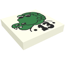 LEGO PART 3068bpr9927 Tile 2 x 2 with Fabuland Crocodile Print [3664 ...