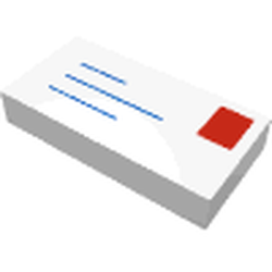 LEGO PART 3069bpr0099 Tile 1 x 2 with Mail Envelope, Letter, Address ...