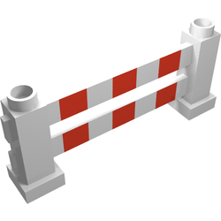 LEGO PART 31021pr0001 Duplo Fence 1 x 6 x 2 with Red Stripes Print ...