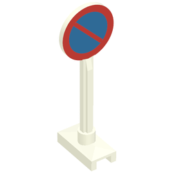 LEGO PART 80045 Road Sign Round with No Parking Print | Rebrickable ...