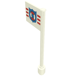 LEGO PART 3596pr0004 Flag on Flagpole, Straight with Coast Guard Print ...