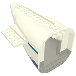 LEGO PART 54701c01pr0001 Aircraft Fuselage Curved Aft Section with ...