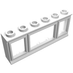 LEGO PART 645cc01 Window 1 x 6 x 2 Classic with Short Sill (Complete ...
