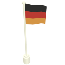 LEGO PART 776pr0001 Flag on Flagpole with German Print | Rebrickable ...