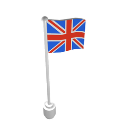 LEGO PART 777pr0011 Flag on Flagpole with Grove and United Kingdom ...