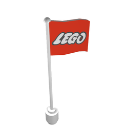 LEGO PART 777pr0016 Flag on Flagpole, Wave with Lego Logo Print ...