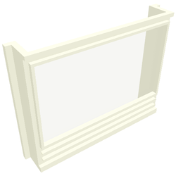 LEGO PART brickslot0006 Window 1 x 6 x 4 Panorama with Glass for ...