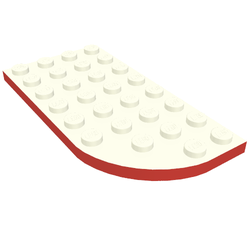 LEGO PART 712apr0001 Plate Round Curved 4 x 8 Left with Waffle Bottom ...