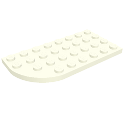 LEGO PART 713a Plate Round Corner Right 4 x 8 with Waffle Bottom ...