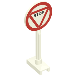 LEGO PART 14pr0006 Road Sign Round with Old STOP Print | Rebrickable ...